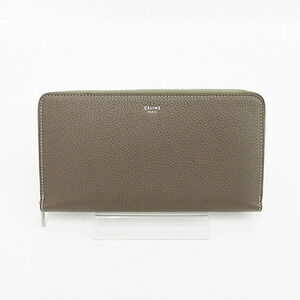 Celine | Bags | Celine Zip Wallet Gray Leather | Poshmark